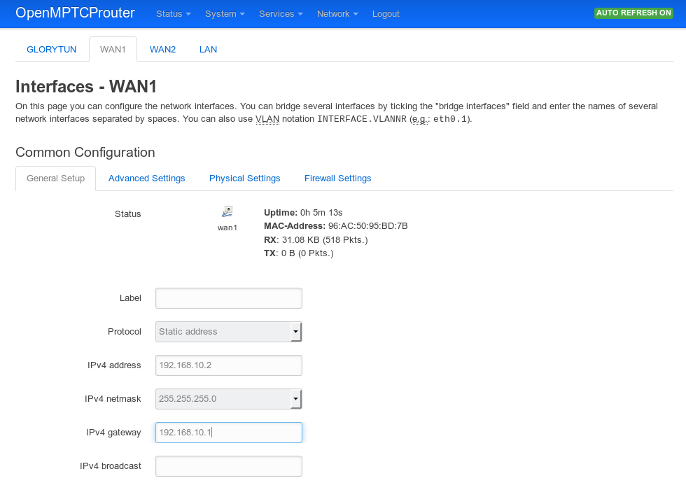 OpenMPTCProuter configuration · Ysurac/openmptcprouter Wiki · GitHub